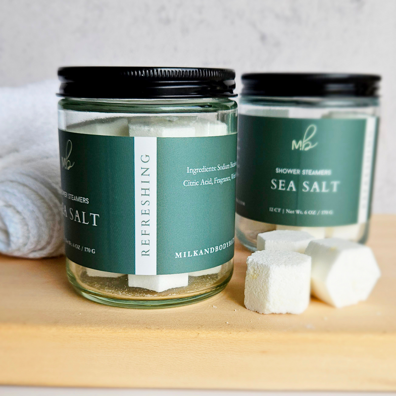 Sea Salt | 12ct Mini Shower Steamers – milkandbodybath